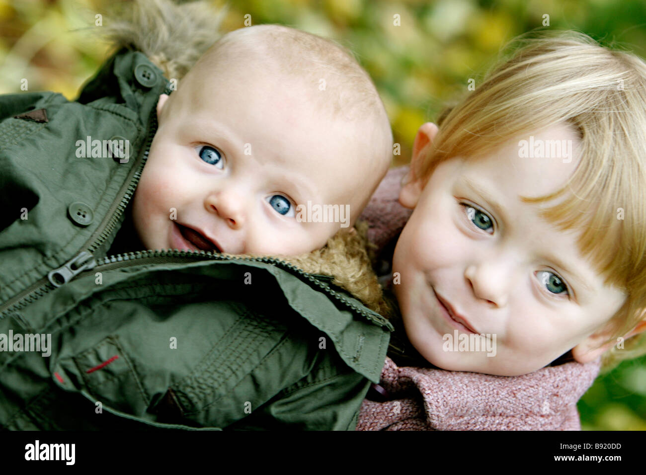 A sister with her baby brother Sweden Stock Photo - Alamy