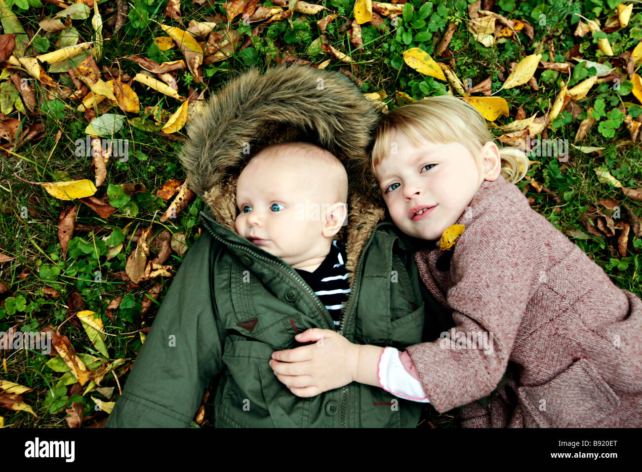 A sister with her baby brother Sweden Stock Photo - Alamy
