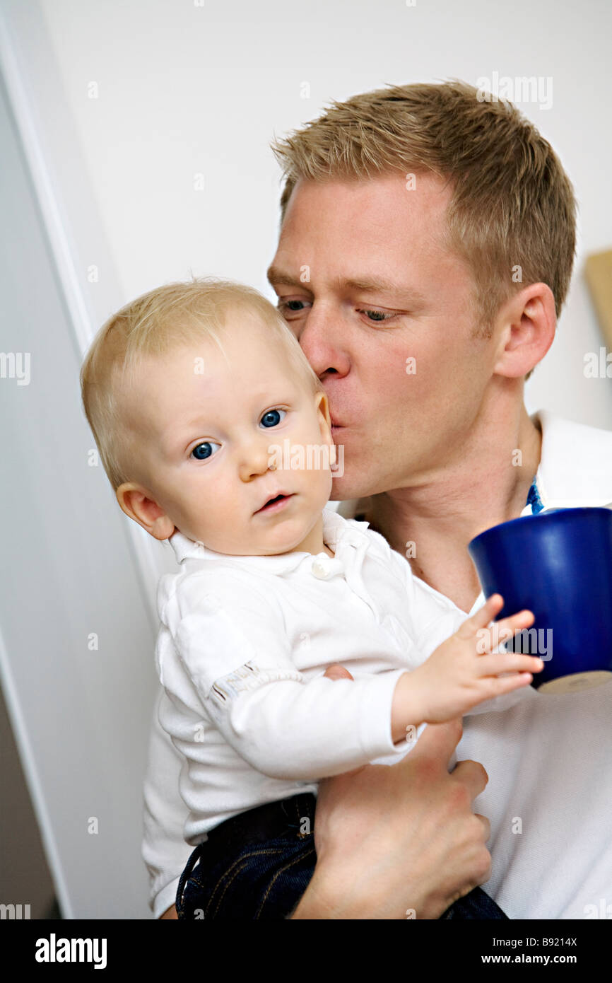 A father with his child Sweden Stock Photo - Alamy