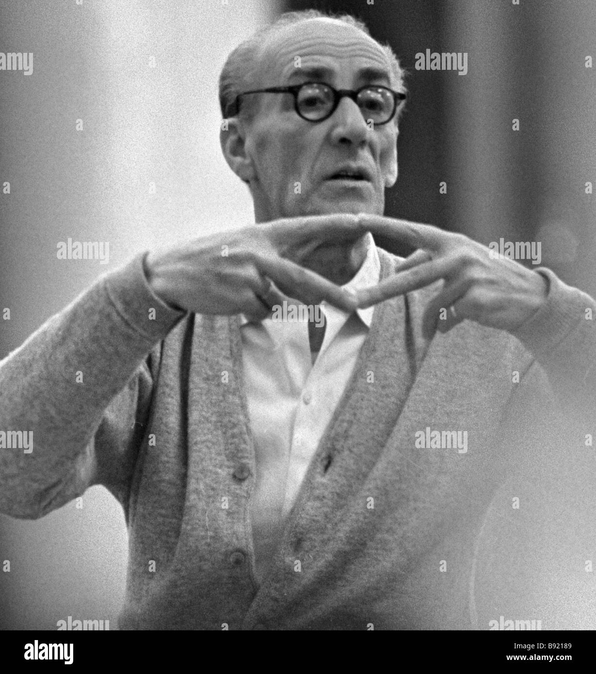 Yevgeny Mravinsky in rehearsal Stock Photo - Alamy