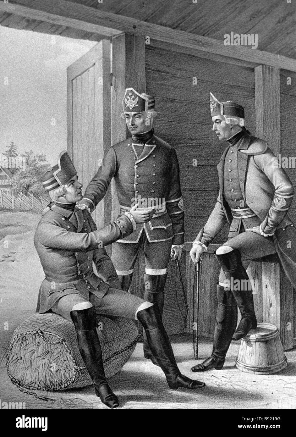 Teamsters of the Semyonovsky Preobrazhensky and Izmailovsky Regiments ...