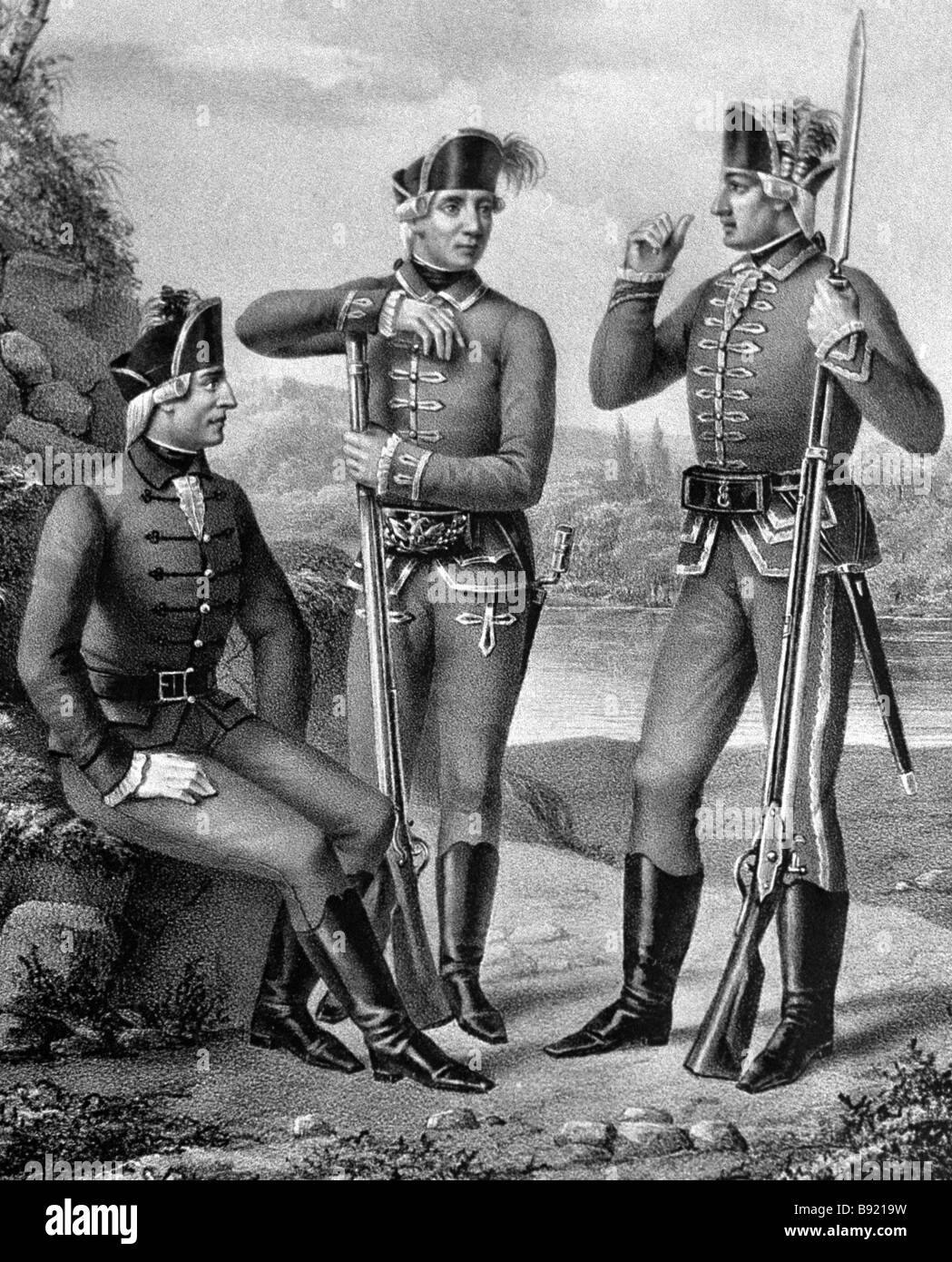 Chasseurs of the Semyonovsky Preobrazhensky and Izmailovsky Regiments ...