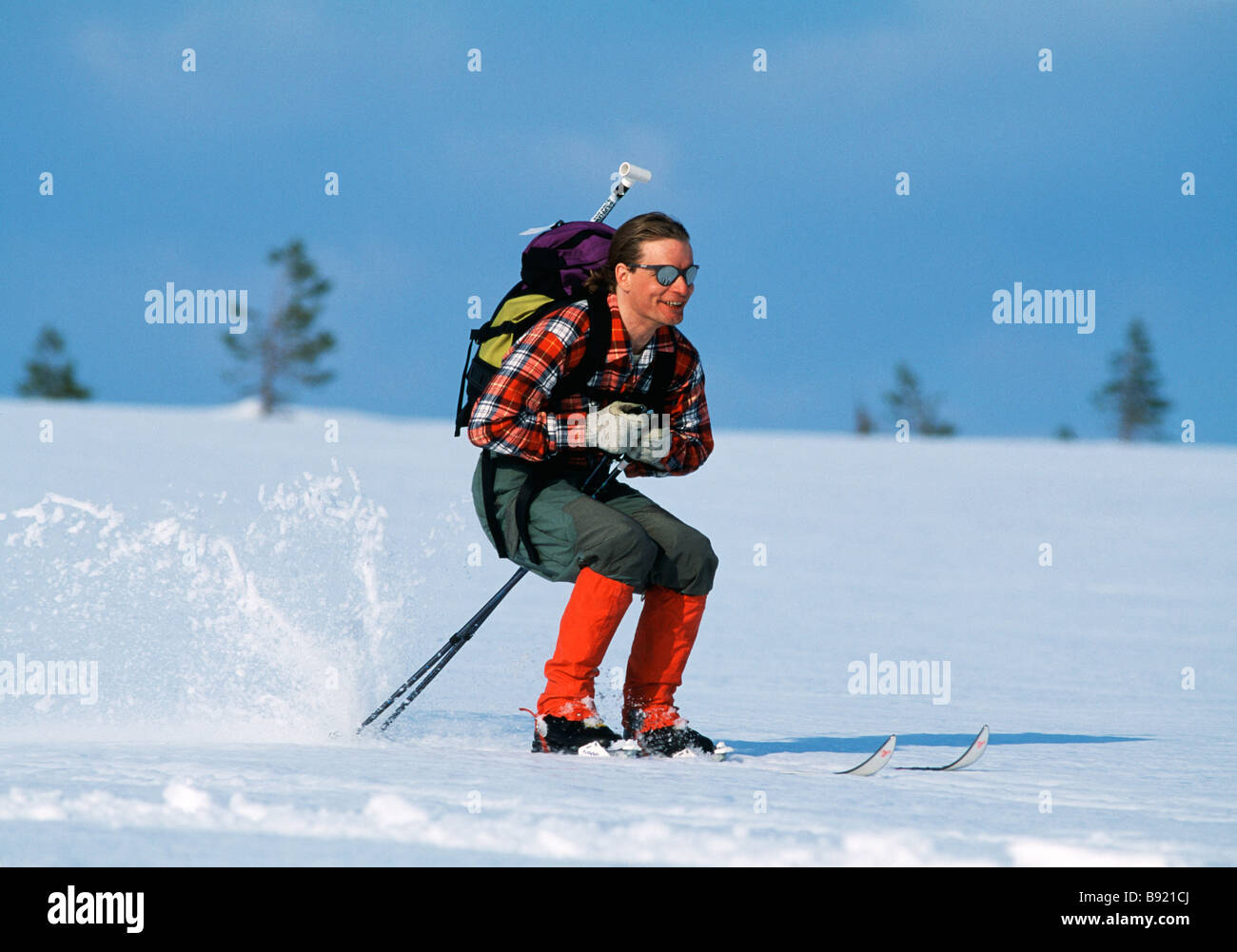 A long distance skier Sweden Stock Photo - Alamy