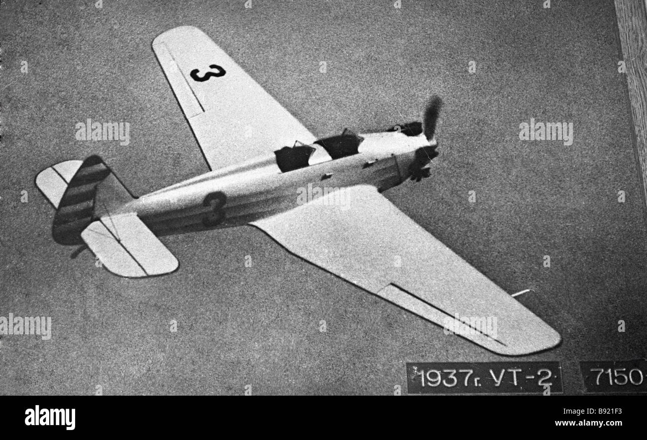 UT 2 trainer designed by Semen Lavochkin Photo reproduction from the ...