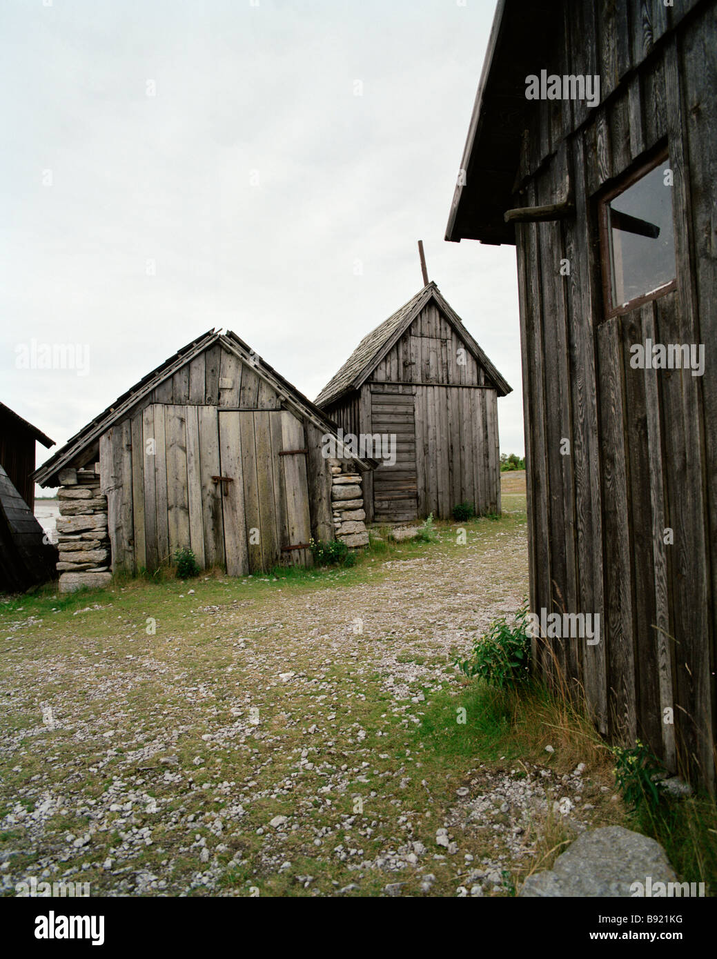 Old barns Gotland Sweden Stock Photo - Alamy