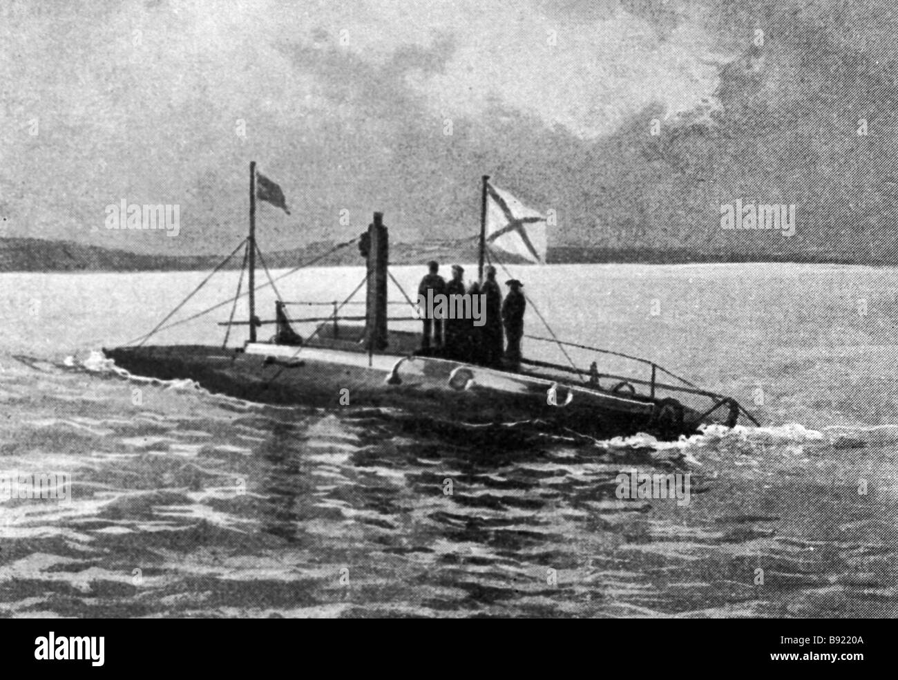 The first Russian submarine Delfin that took part in the Russo Japanese ...