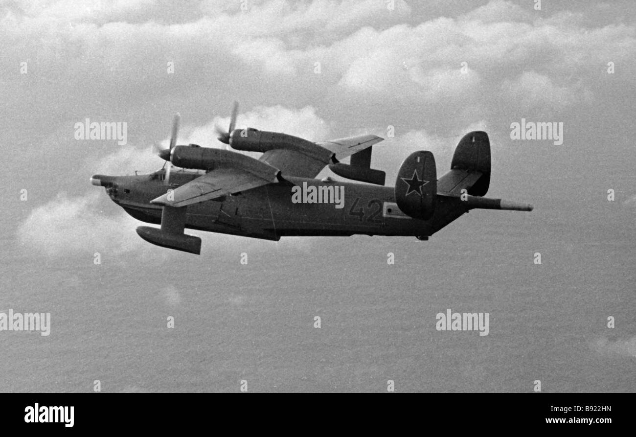 An anti submarine aircraft designed by Georgy Beriyev Stock Photo - Alamy