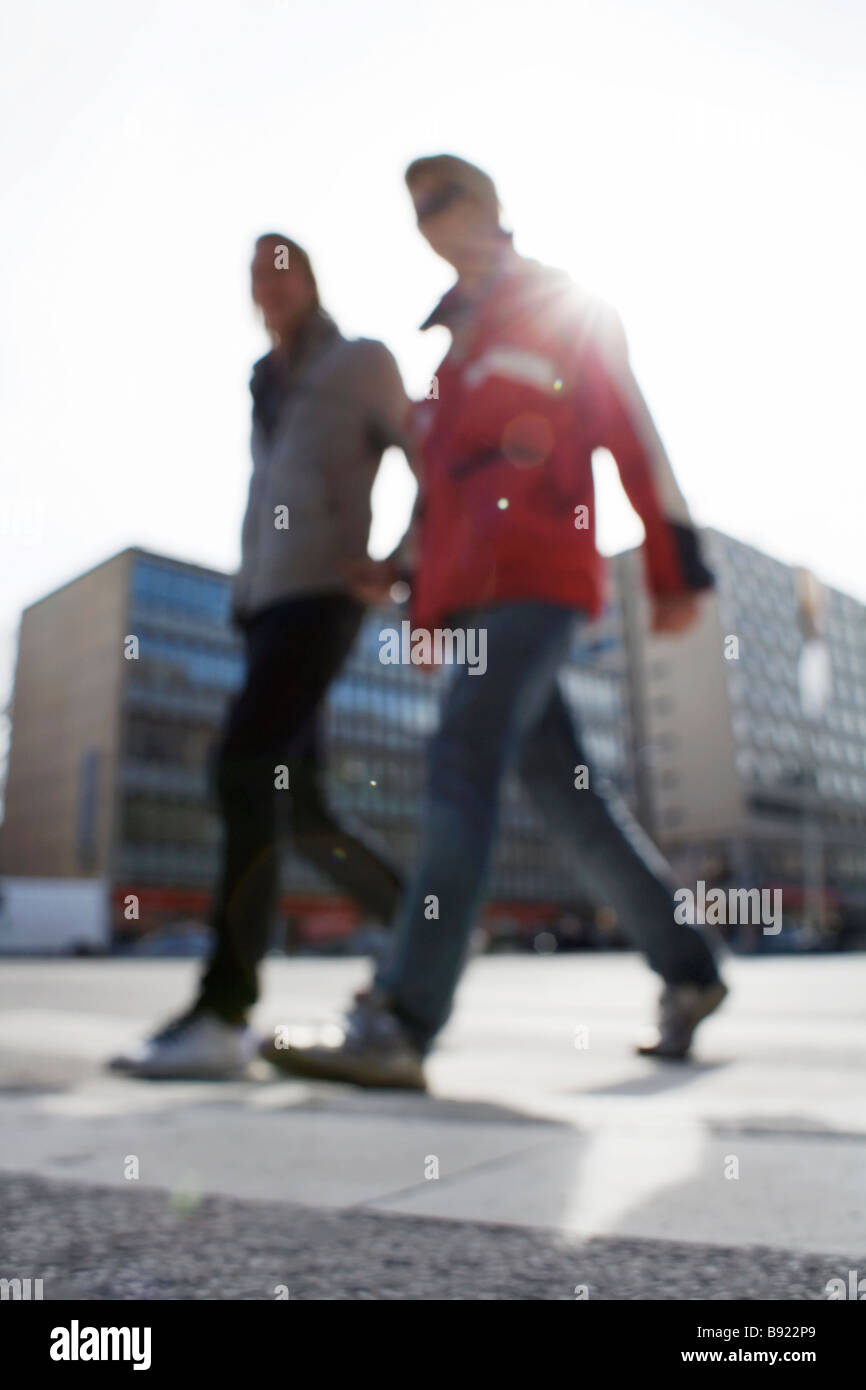 Two persons walking in the city, Stockholm, Sweden Stock Photo - Alamy