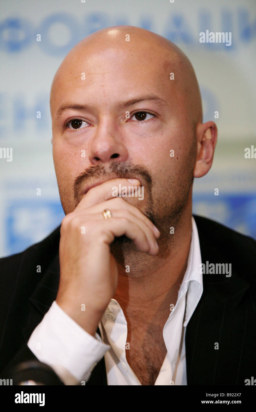 Actor and film director Fyodor Bondarchuk at a RIA Novosti news ...