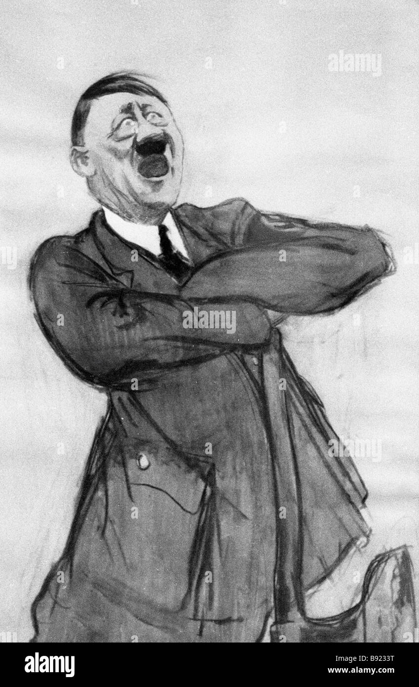 Reproduction of the cartoon Hitler by Kukryniksy 1942 Stock Photo - Alamy