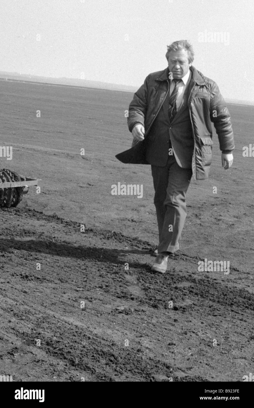 Hero of Socialist Labor Vasily Starodubtsev chairman of the Lenin ...