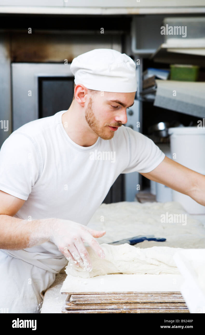 A baker in a bakery Sweden Stock Photo - Alamy