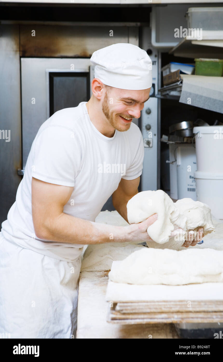 A baker in a bakery Sweden Stock Photo - Alamy