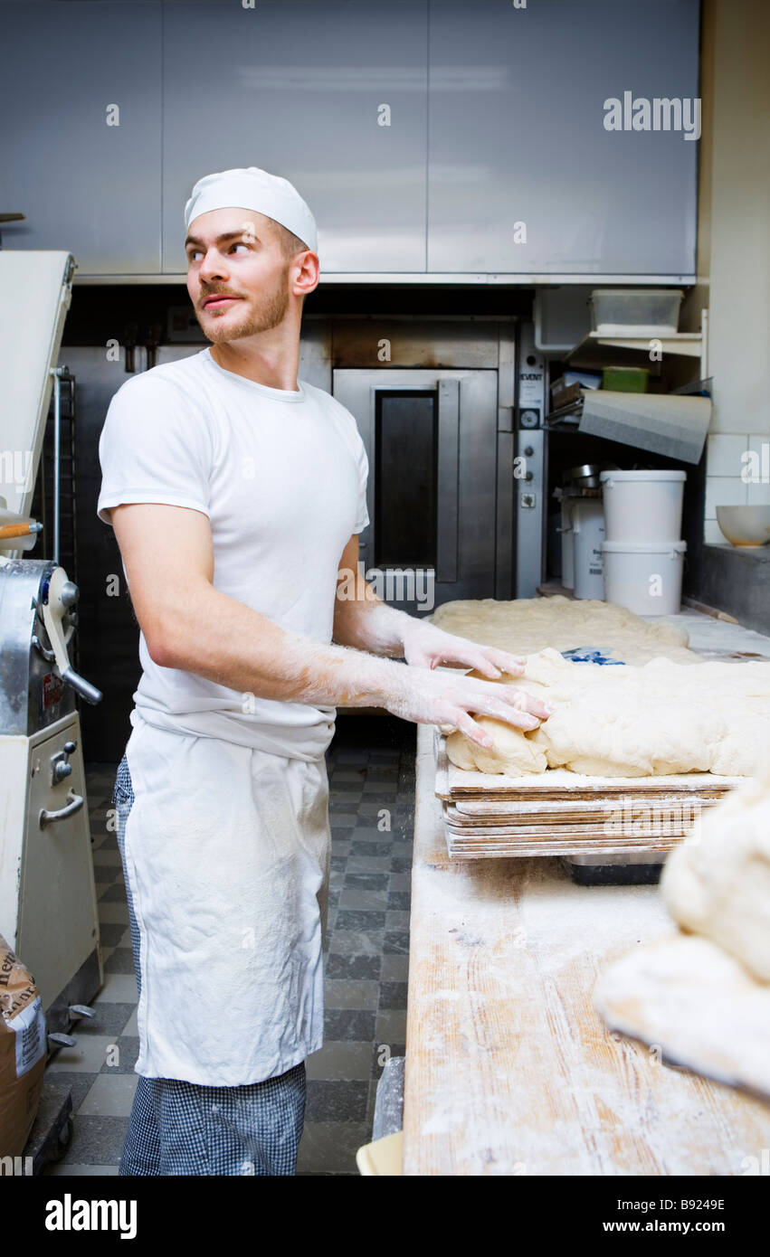 A baker in a bakery Sweden Stock Photo - Alamy