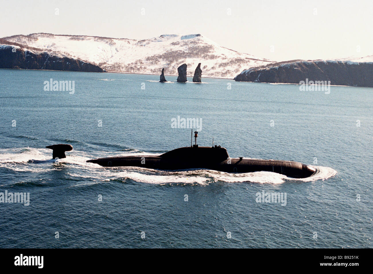 Atomic submarine sets off on a mission Stock Photo - Alamy
