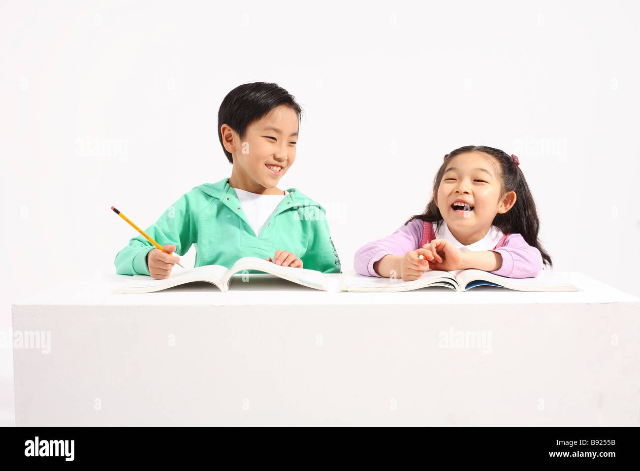 Young Children in Study Stock Photo - Alamy