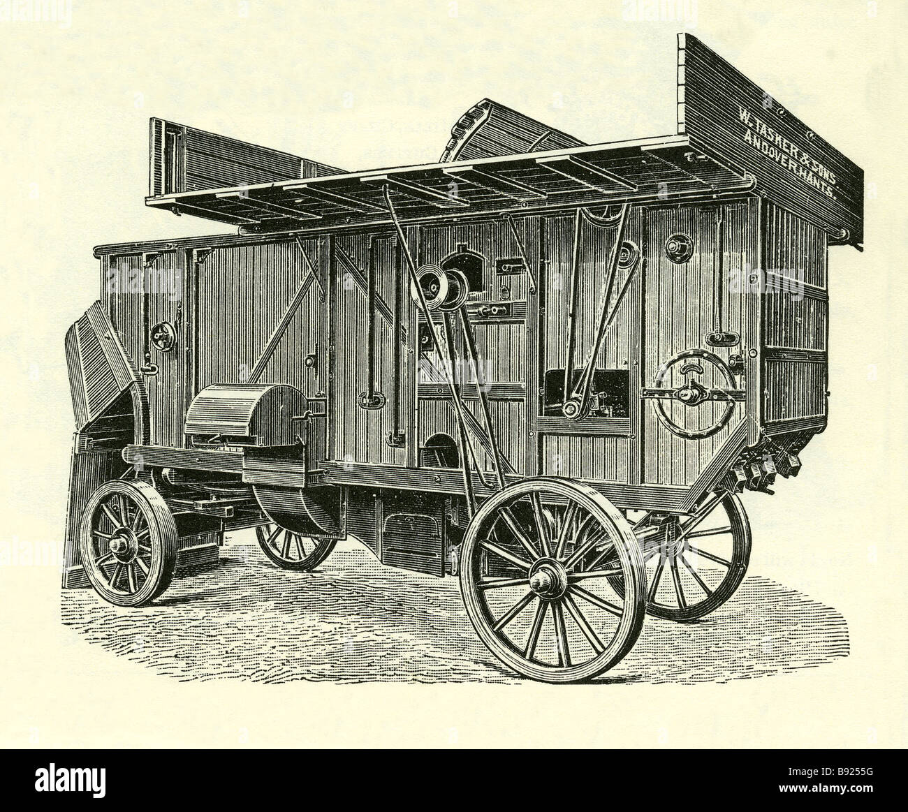 Tasker and Sons Combined Thrashing Machine used on the farm in ...