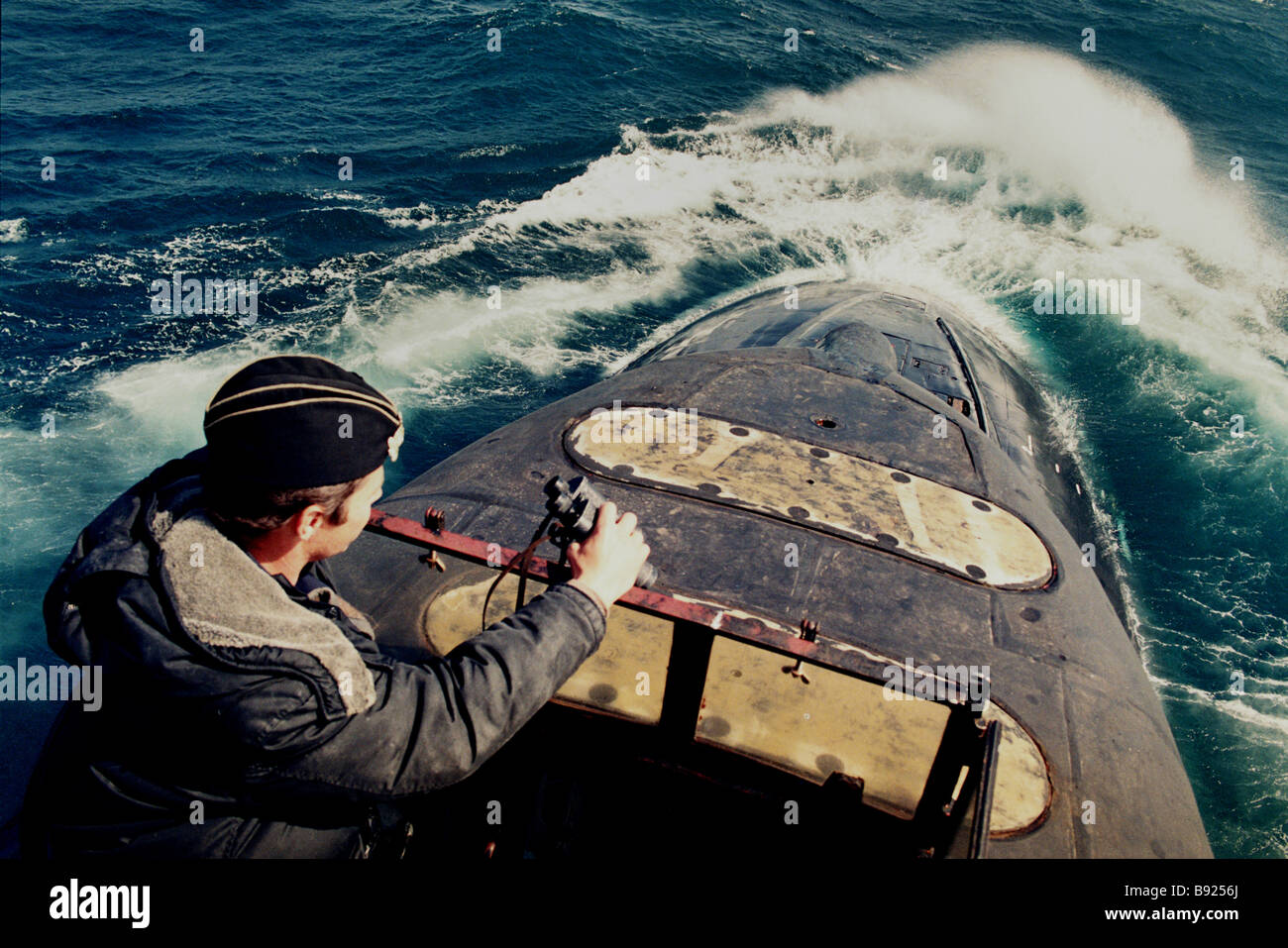 Varshavyanka class submarine out in a stormy sea Stock Photo - Alamy