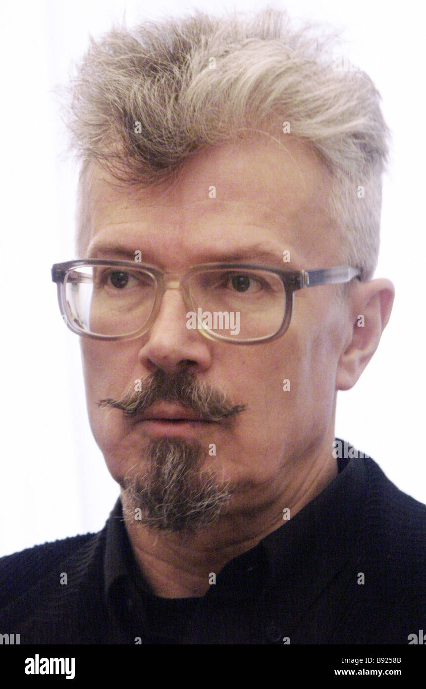 Eduard Limonov writer and National Bolshevik Party leader during a ...