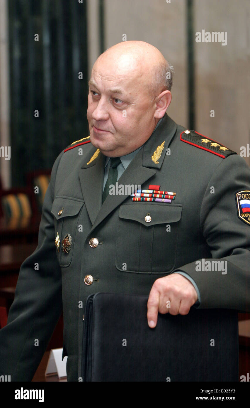 Colonel General Yuri Baluyevsky Chief of the Russian General Staff ...