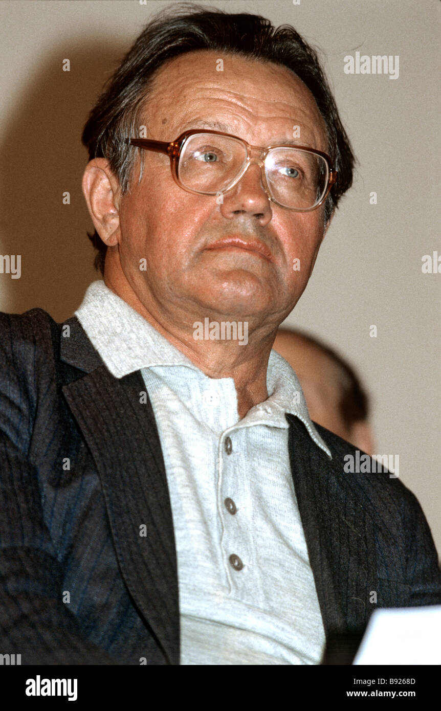 Soviet writer Ales Adamovich b 1927 d 1994 during the action Conscience ...