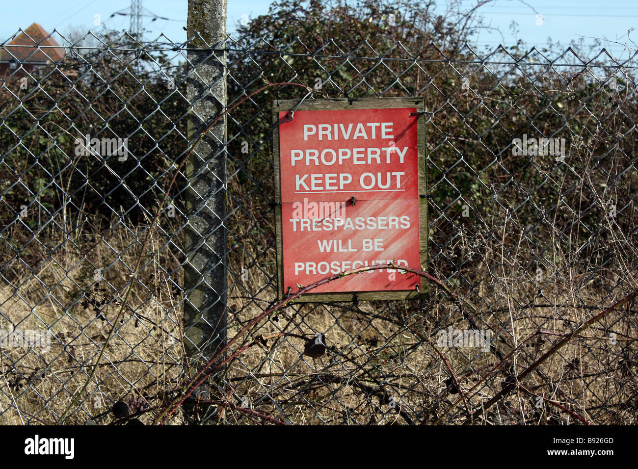 Red warning sign Stock Photo - Alamy
