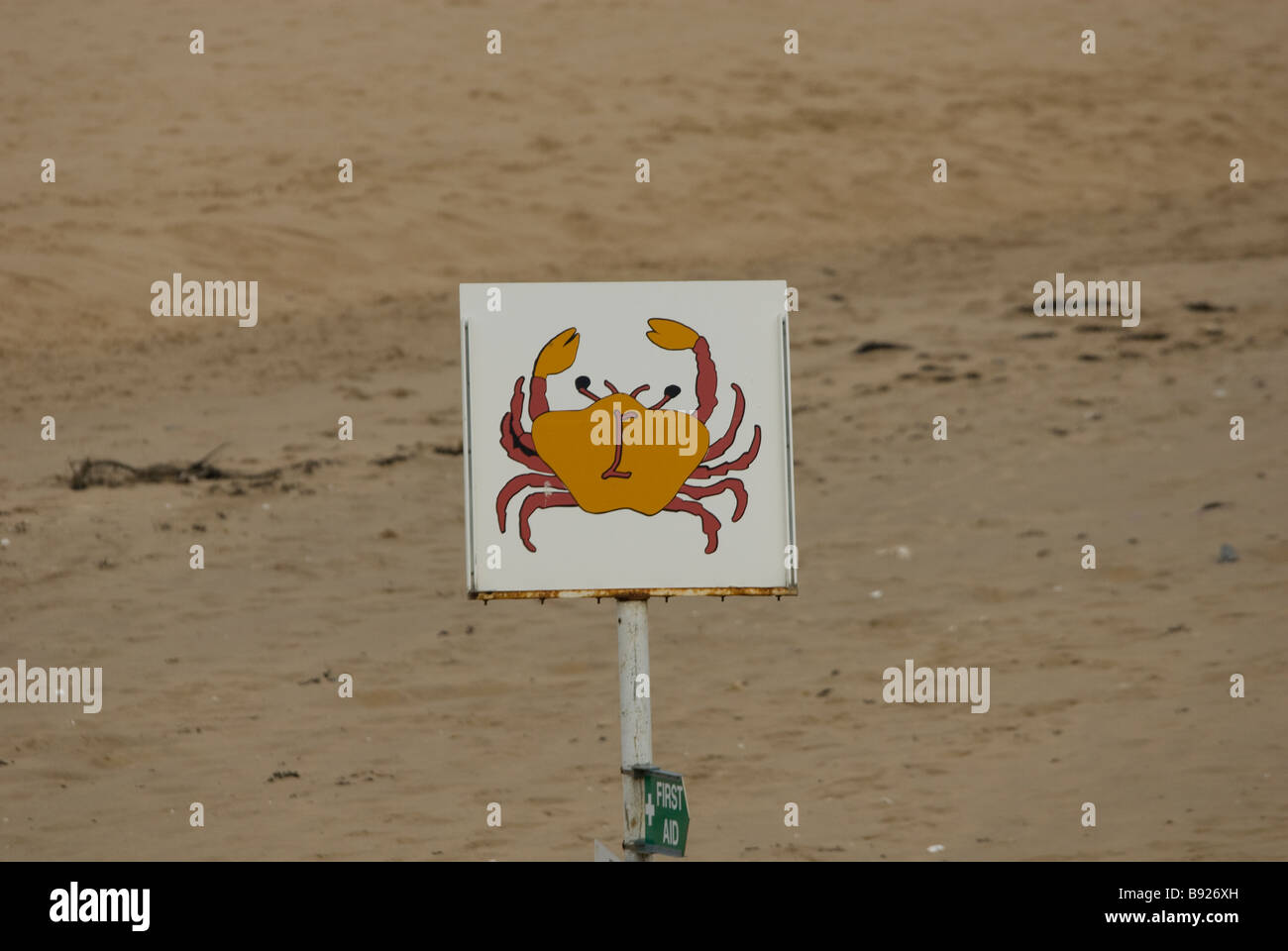 Beware of Crabs Stock Photo - Alamy