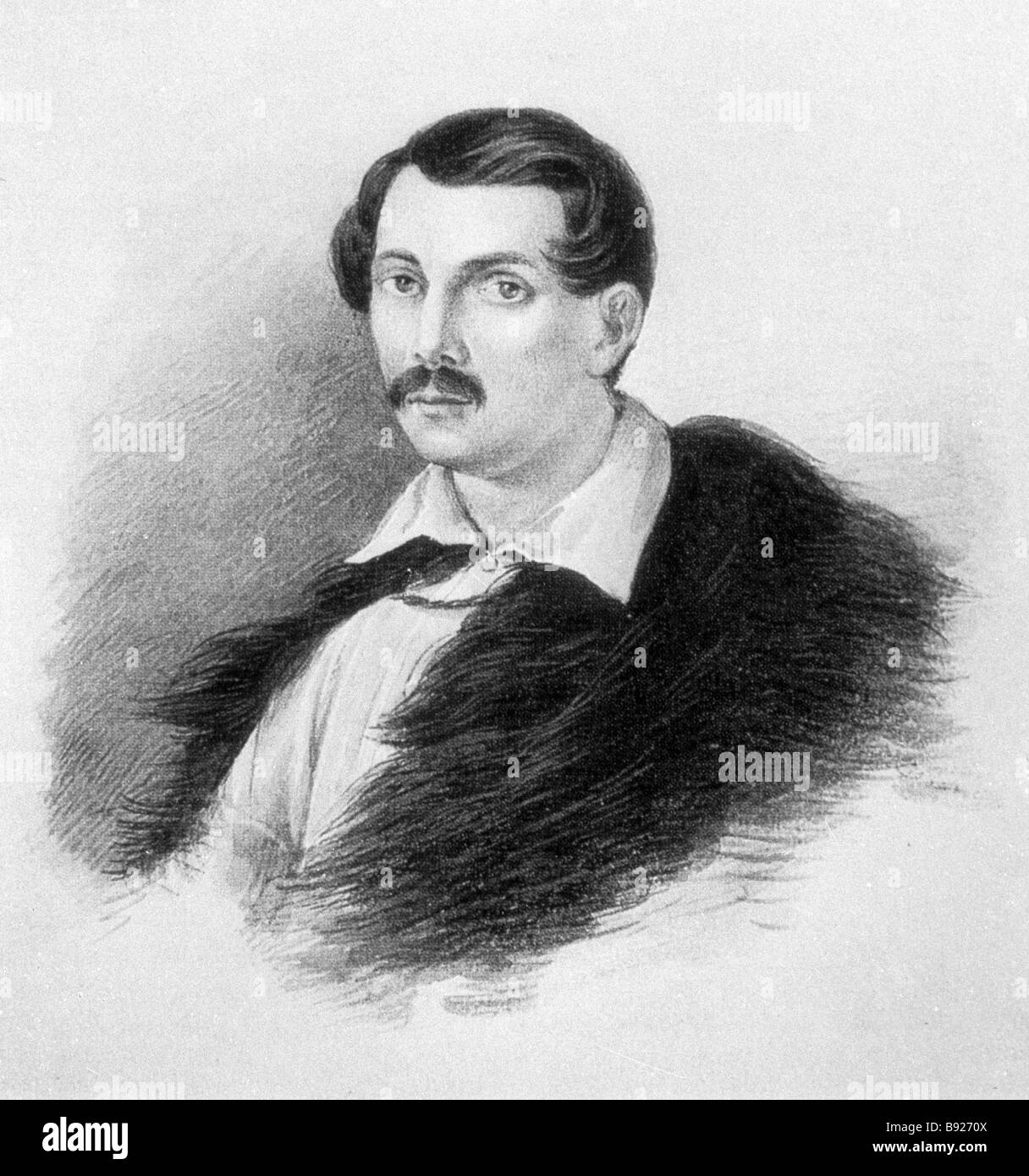 Reproduction of 1839 watercolor Decembrist and Staff Captain Alexander ...