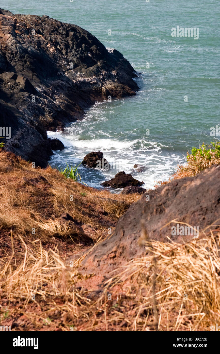 Rock cliff coast view Stock Photo - Alamy