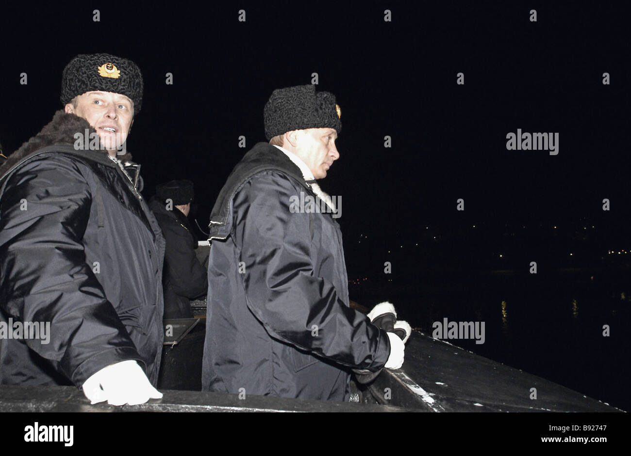 While visiting a Northern Fleet base Russian President Vladimir Putin ...