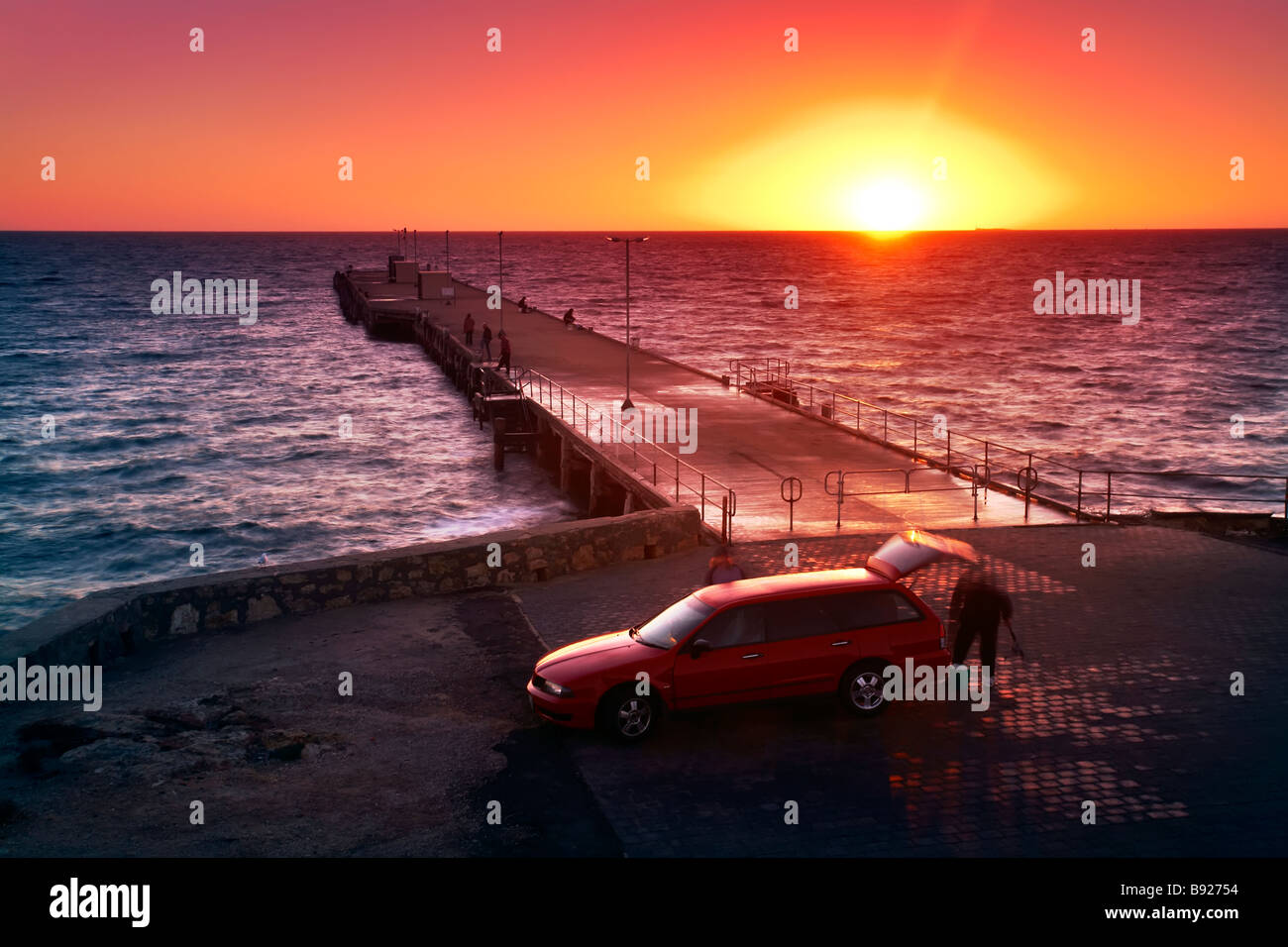 Edithburgh Jetty Sunrise Stock Photo - Alamy