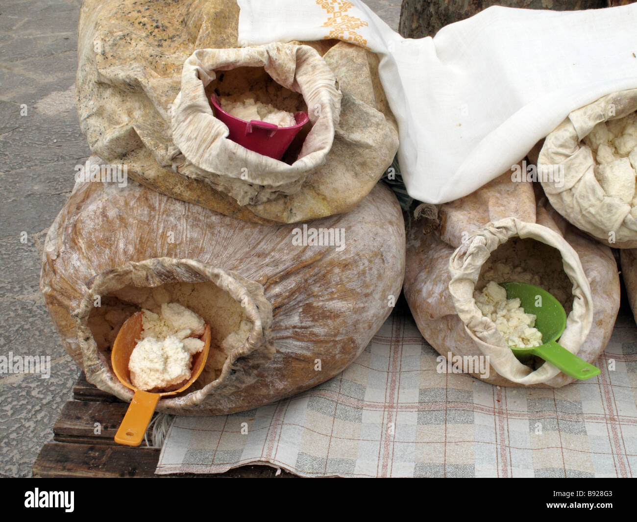 Cheese in Skin a speciality in parts of Balkan Stock Photo - Alamy