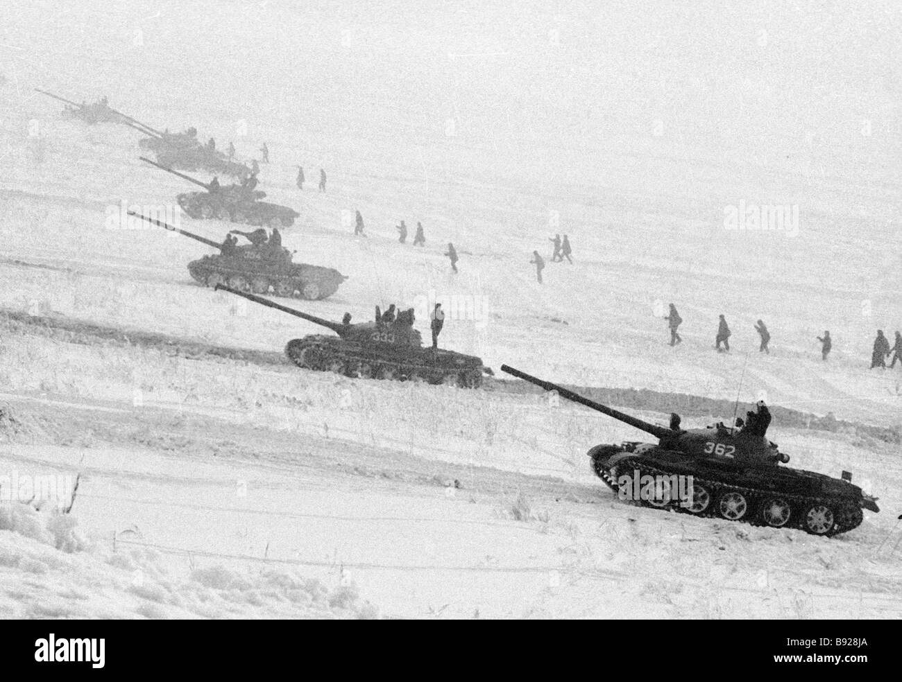 Tank Corps in military exercise Stock Photo - Alamy