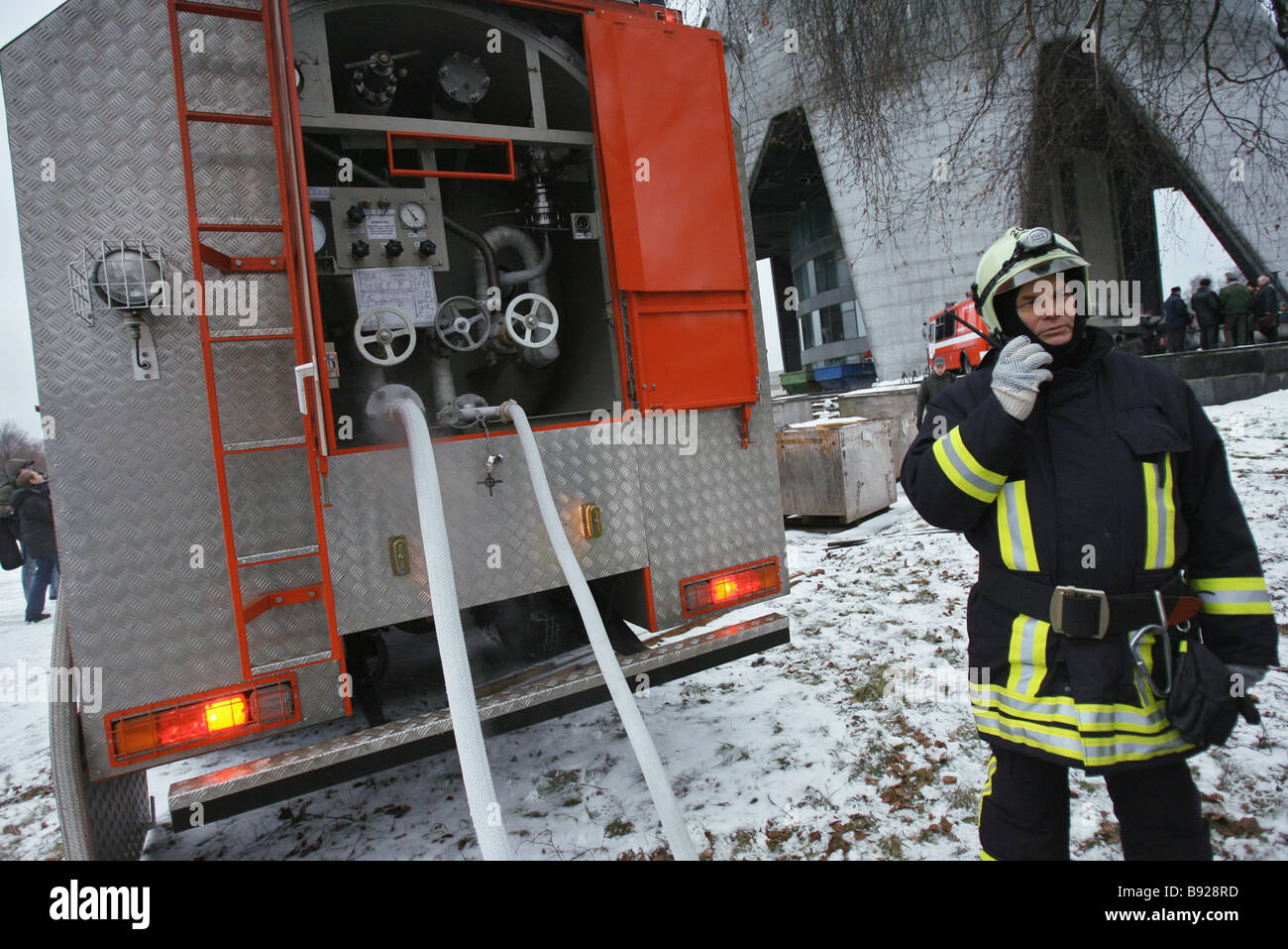 A four ton liquid nitrogen AGT 4000 vehicle was used to extinguish a ...