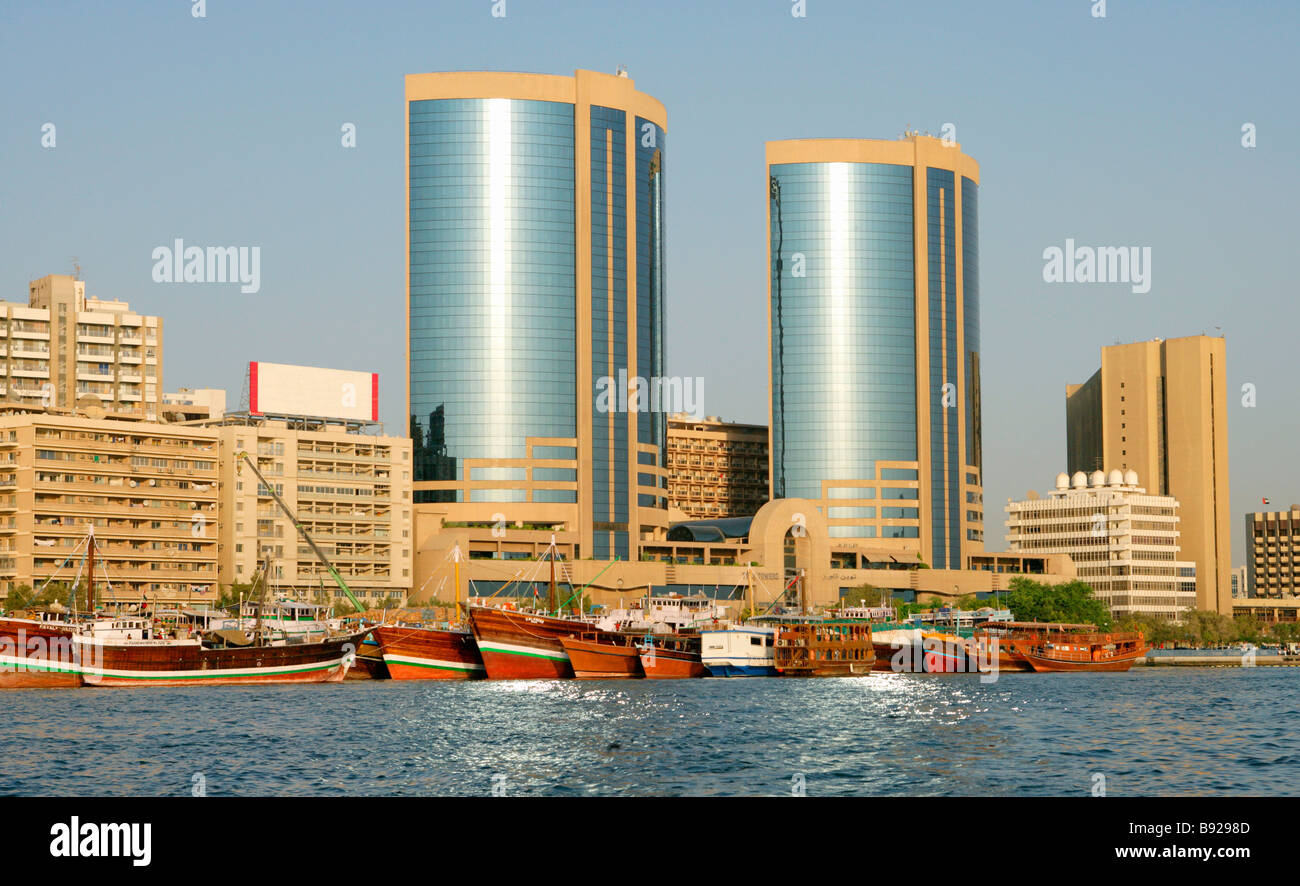 Dubai s Twin Towers building overlook Dubai Creek Dubai Creek City of ...