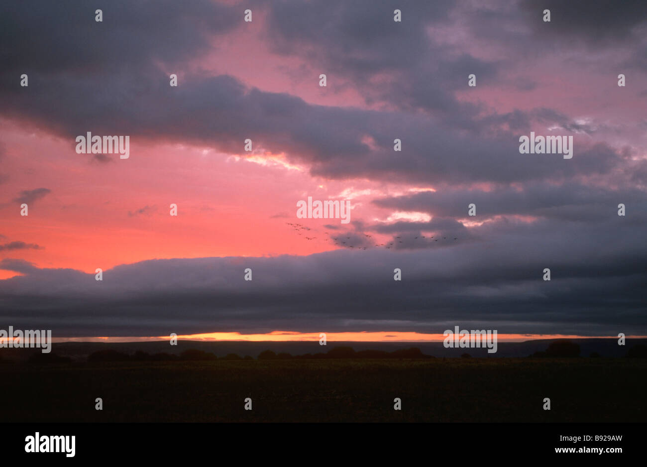 Sunset with dramatic clouds Nieuwoudtville Northern Cape South Africa ...