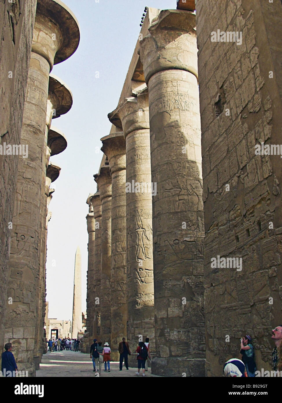 This interior colonnade in the templar ensemble of Thebes now Luksor ...