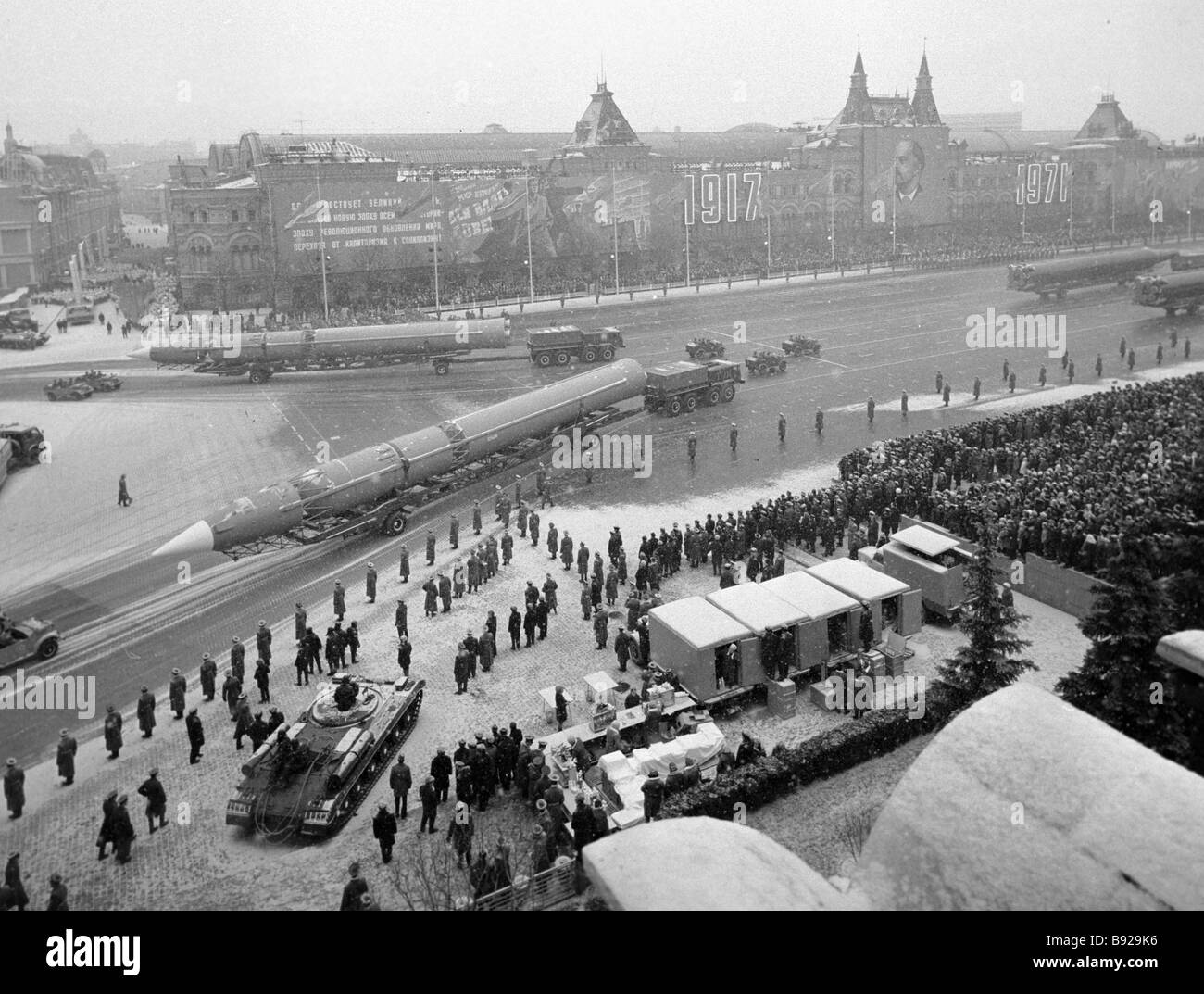 Missiles parade on Moscow s Red Square during 54 th anniversary of the ...