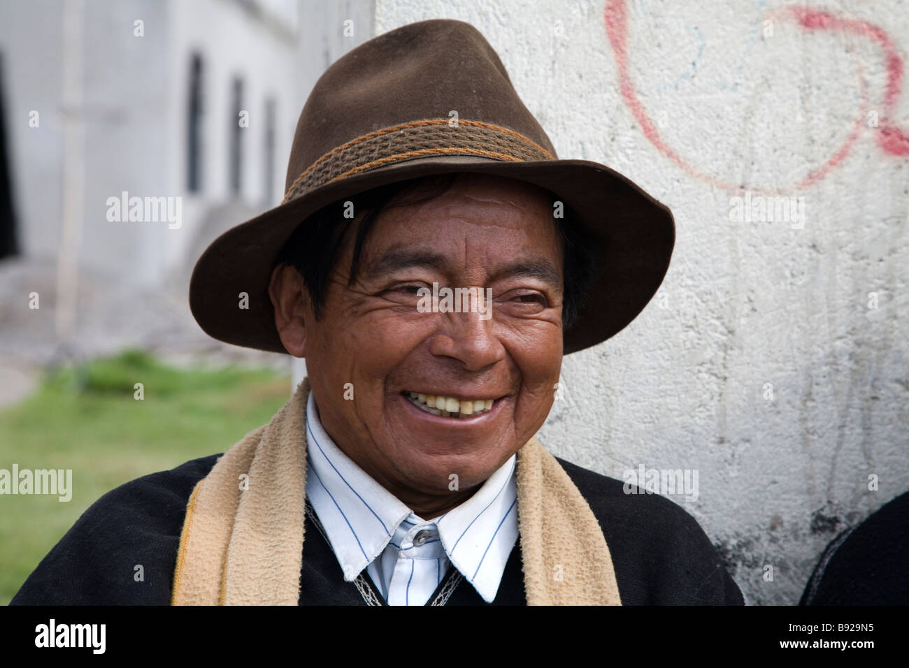 Indigenous Salasaca gentleman, Salasaca, Central Highlands, Ecuador ...