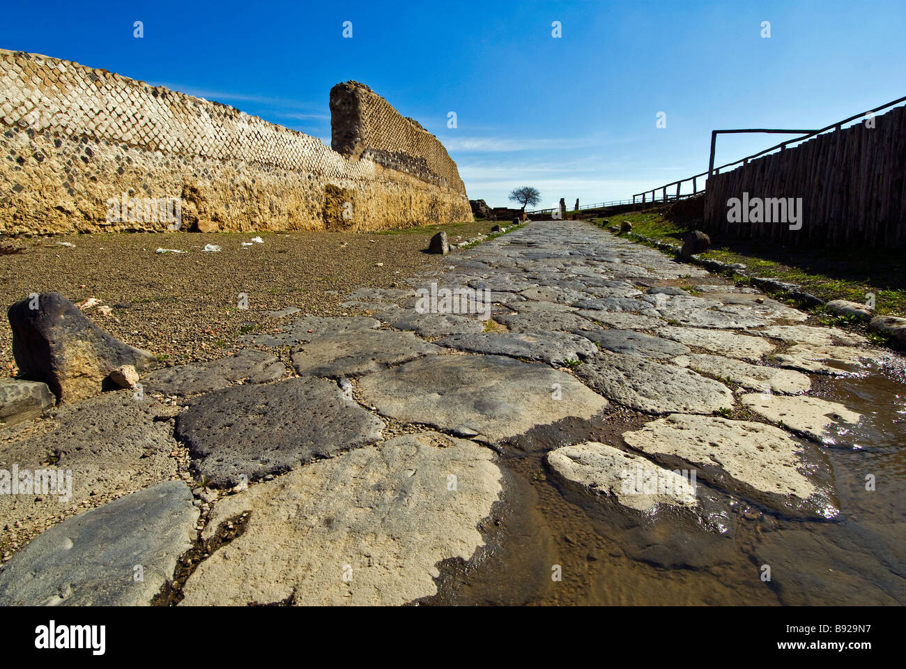 archaeological site of the Etruscan city of Vulci in Lazio in Italy ...