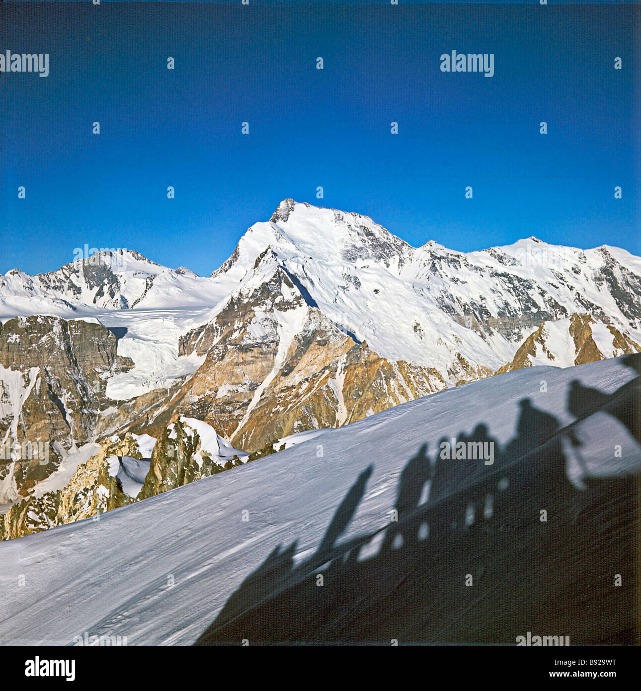 Communism Peak the Pamir Mountains Sunset Stock Photo - Alamy