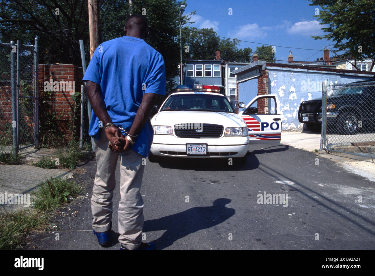 African american handcuffed prisoner hi-res stock photography and ...
