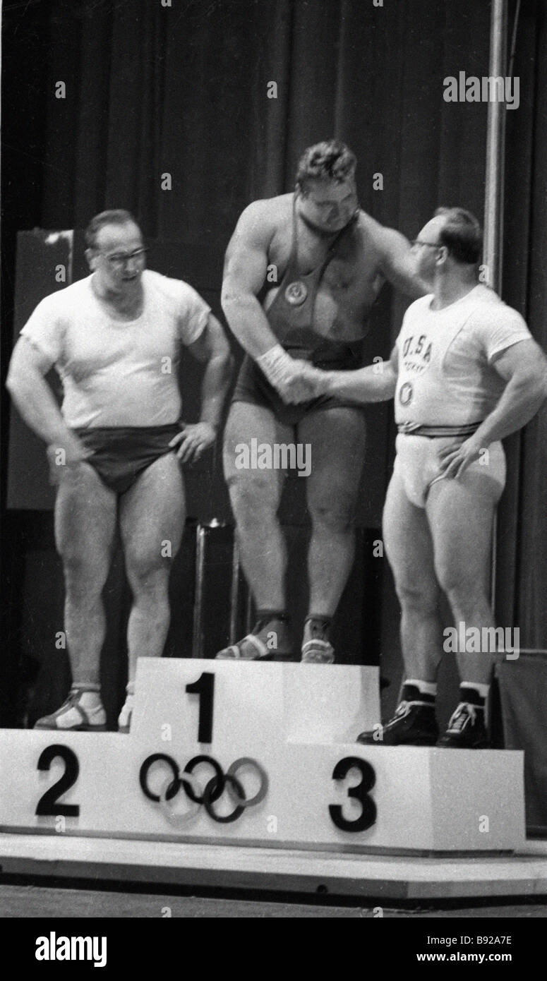 The world s three strongest men from left to right Yury Vlasov Leonid ...