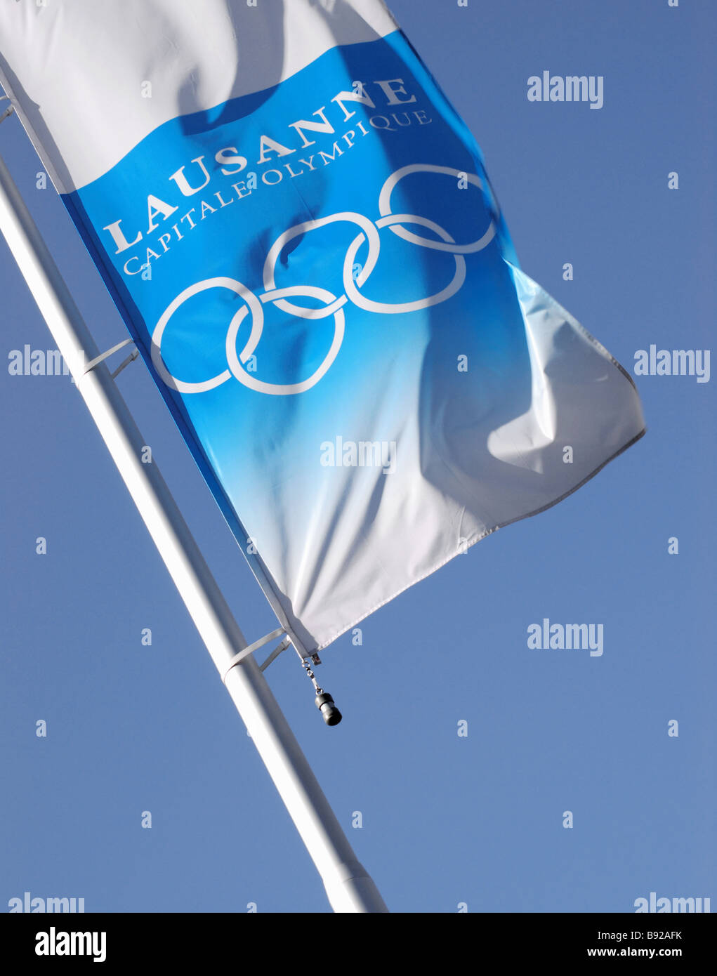 Flag of the Olympic Committee IOC in Switzerland Stock Photo - Alamy