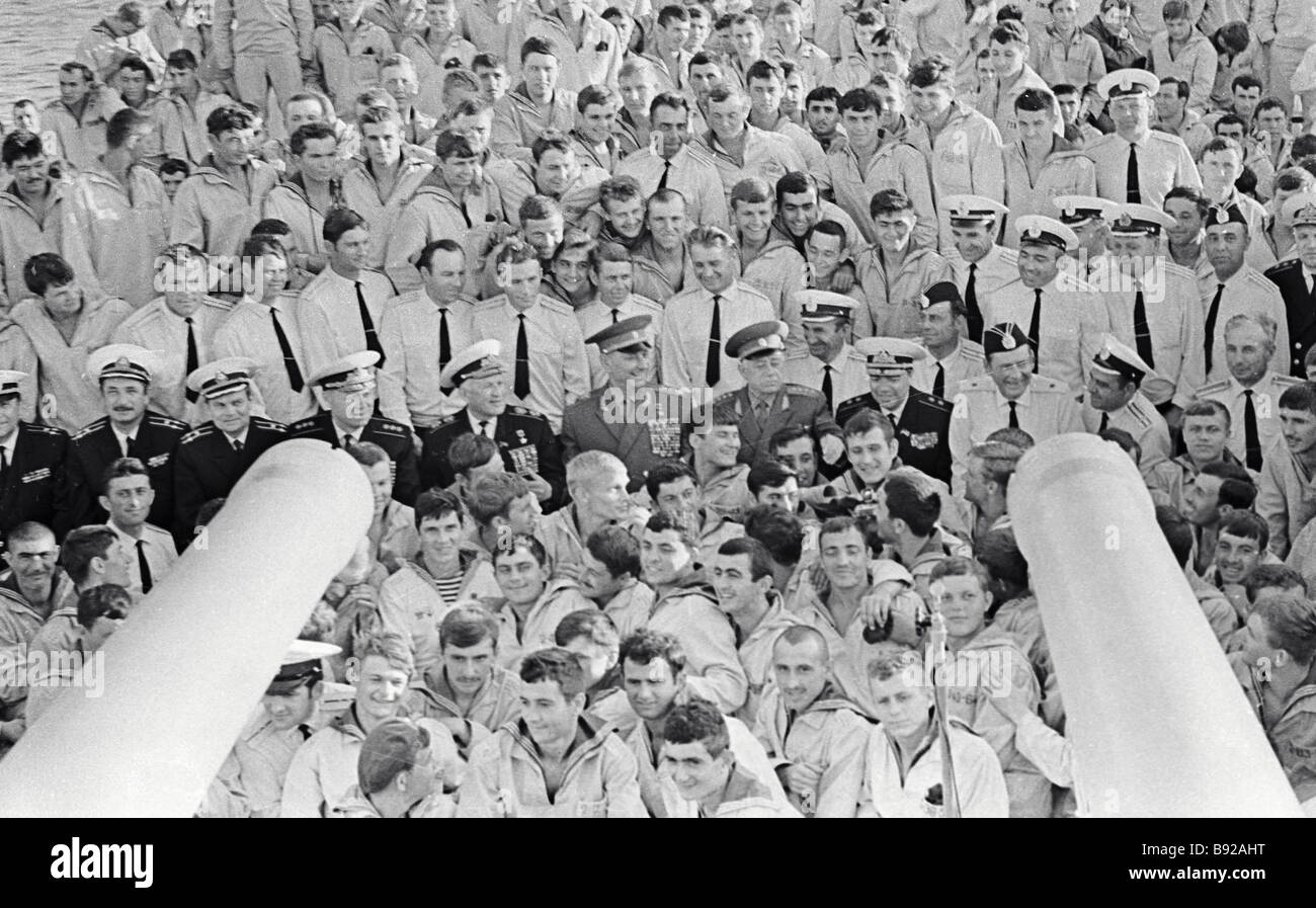 Marshal Andrei Grechko Soviet Defense Minister with the cruiser ...