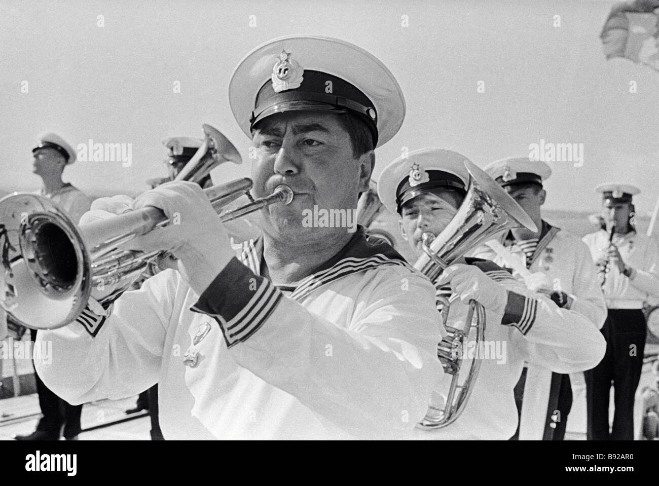 The Dzerzhinsky cruiser brass band Stock Photo - Alamy