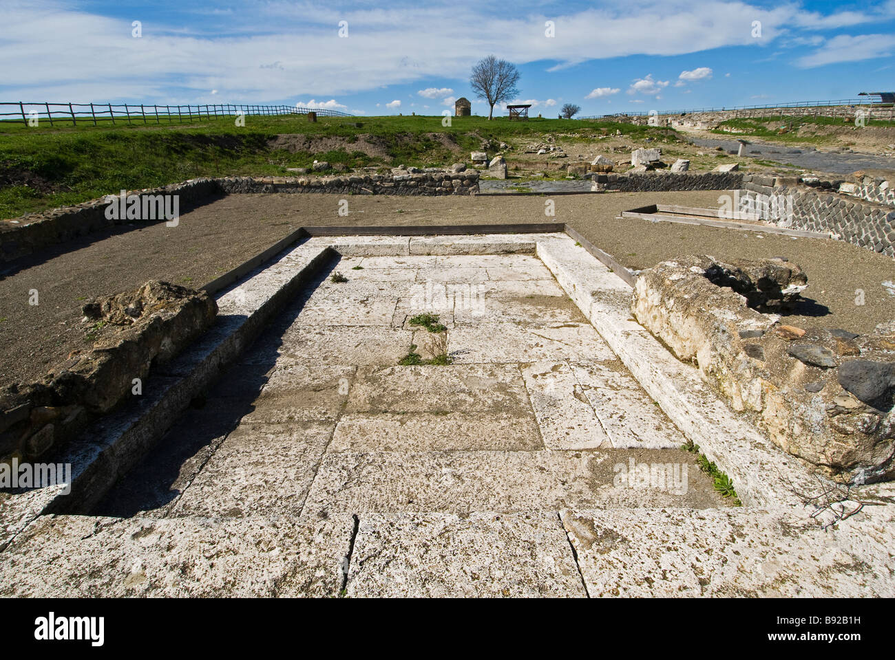 archaeological site of the Etruscan city of Vulci in Lazio in Italy ...