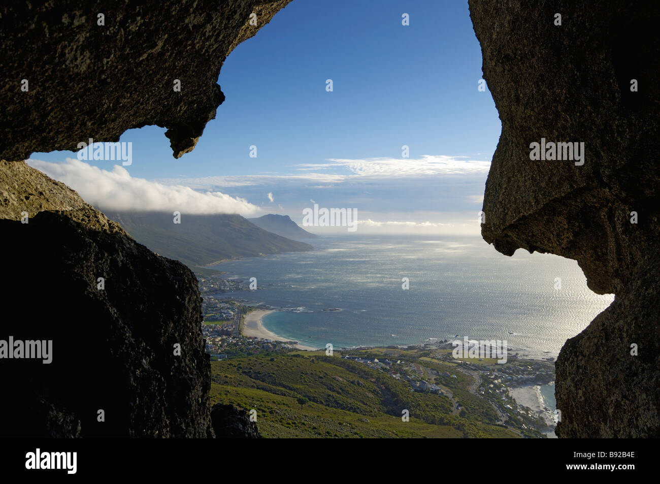 View through Gargoyle Rocks Cape Town Western Cape Province South ...