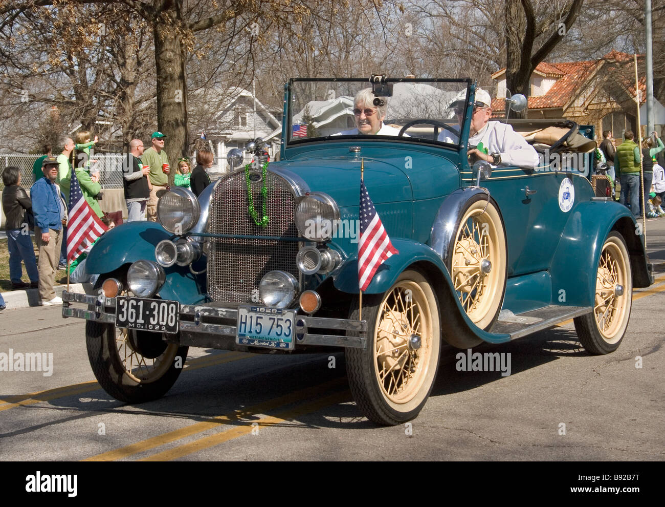 Restored 1929 Model T Ford participating in the Kansas City Brookside ...