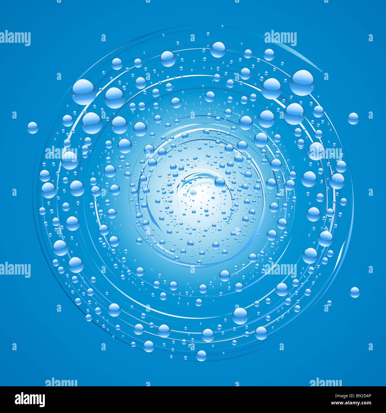 Water scene with bubble spinning round in a whirlpool pattern Stock ...